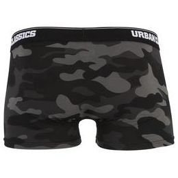 Boxershorts Urban Classics "Urban Classics Herren 2-Pack Camo Boxer Shorts", Damen, Gr. S, 1 Stk., woodcamo schwarzcamo, 95% Baumwolle, 5% Elasthan, Unterhosen