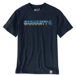 T-Shirt Carhartt "Logo", Damen, Gr. XL, blau (marineblau), Obermaterial: 100% Baumwolle CO., Shirts T-Shirt