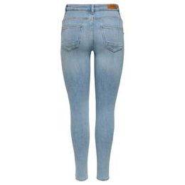 Skinny-fit-Jeans Only "ONLPOWER MID DEST SKINNY DNM", Damen, Gr. M, L&auml;nge 30, light blau denim, Denim/Jeans, Obermaterial: 92% Baumwolle, 6% Polyester, 2% Elasthan, Destroyed-Effekte, unifarben, skinny fit lang, Jeans, mit Destroyed Details