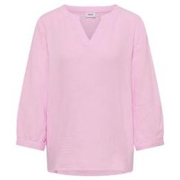 Klassische Bluse Cecil, Damen, Gr. L (42), light blush rose, Web, 100% Baumwolle, unifarben, klassisch normal, Rundhals, B&uuml;ndchen, Blusen Bluse, mit 3/4 &Auml;rmeln