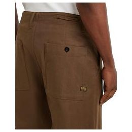 G-Star Raw Chinohose G-STAR "Pleated Chino Relaxed Tapered", Herren, Gr. 33, L&auml;nge 32, desert palm, deep braun hb, Obermaterial: 98% Baumwolle, 2% Elasthan, Hosen Chinohose