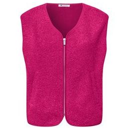 Fellweste Street One, Damen, Gr. 42, magenta dream, Stoff, 100% Polyester, unifarben, normal normal, V-Ausschnitt, Westen, mit V-Ausschnitt