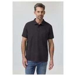 Poloshirt Street One MEN, Damen, Gr. XXL (46), basic schwarz, Web, 95% Baumwolle, 5% Elasthan, unifarben, comfort fit normal, hoch geschlossener Ausschnitt, normaler Saum, Shirts, aus Baumwolle mit Stretchante