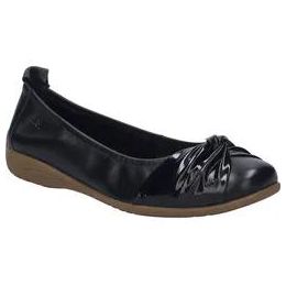 Ballerina Josef Seibel "Fenja 28, schwarz", Damen, Gr. 36, schwarz, Obermaterial: 100% Rindsleder Leather cow., Schuhe Ballerina