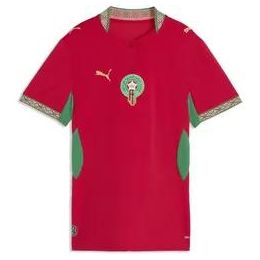 Trainingsshirt Puma "Marokko 2026 Heimtrikot Damen", Damen, Gr. XL, fast rot victory gold beige, Obermaterial: 100% Polyester. Rippe: 3% Elasthan, 97% Polyester. Einsatz: 100% Polyester, regular fit, Rundhals, Shirts