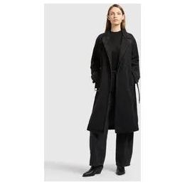 Trenchcoat Khujo "HERA", Damen, Gr. XL, schwarz, Web, 100% Baumwolle, regular fit, eingesetzt abgesteppte Kante verstellbar, M&auml;ntel