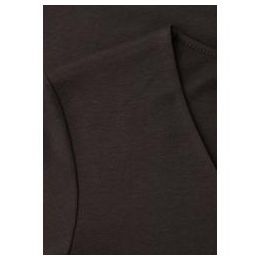 Kurzarmshirt Street One "Style Palmira", Damen, Gr. 34, espresso braun, Jersey, Obermaterial: 50% Baumwolle, 50% Modal. Futter: 100% Baumwolle, unifarben, slim fit h&uuml;ftlang, tiefer Rundhals, abgesteppt, Shirts, mit tiefem Rundhalsausschnitt