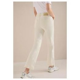 Bootcut-Jeans Cecil "Style Toronto", Damen, Gr. 36, L&auml;nge 28, pearl beige, Denim/Jeans, Obermaterial: 78% Baumwolle, 21% Polyester, 1% Elasthan. Futter: 52% Polyester, 48% Baumwolle, unifarben, bootcut fit lang, Jeans, mit Stretch