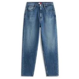 Tommy Hilfiger Mom-Jeans TOMMY JEANS "MOM JEAN UH TPR", Damen, Gr. 34, L&auml;nge 30, denim medium, Denim/Jeans, Obermaterial: 99% Baumwolle, 1% Elasthan, unifarben, lang, Jeans, Tapered Mom Jeans mit ultrahohem Bund
