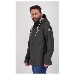 Regenjacke DEPROC ACTIVE "NEPPERMIN MEN", Herren, Gr. XXXL (58), anthra, 100% Polyester, normal, mit Druckkn&ouml;pfen, Jacken Regenjacke, auch in Gro&szlig;en Gr&ouml;&szlig;en erh&auml;ltlich