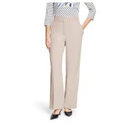 Stoffhose Betty Barclay "Damen unifarben", Damen, Gr. 40, Normalgr&ouml;&szlig;en, grau beige, Obermaterial: 96% Polyester, 4% Elasthan, relaxed fit lang, Hosen Stoffhose