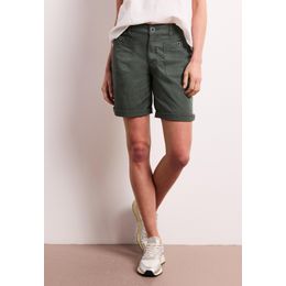 Bermudas Street One "Style Yulius", Damen, Gr. 38, N-Gr, cilantro gr&uuml;n, Web, Obermaterial: 98% Baumwolle, 2% Elasthan, unifarben, normal kniefrei, Hosen Bermudas, Sommershorts mit Turn-Up