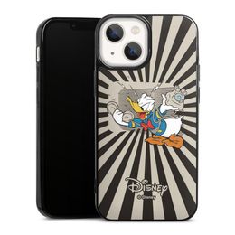 DeinDesign iPhone 13 Mini Handy Slim Case extra d&uuml;nn Silikon Handyh&uuml;lle schwarz H&uuml;lle Official Licensed Product Donald Duck Disney Silikon Slim Case