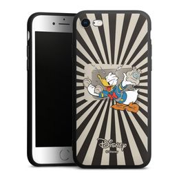 DeinDesign iPhone SE (2020) Handy Premium Silikon H&uuml;lle Handyh&uuml;lle schwarz Case Disney Official Licensed Product Donald Duck Silikon Premium Case