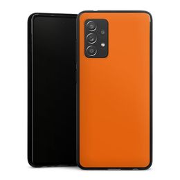 DeinDesign Galaxy A52s 5G Handy Silikon H&uuml;lle Case schwarz Handyh&uuml;lle Orange Colour Unicoloured