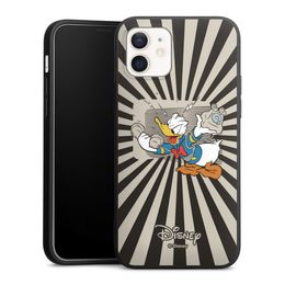 DeinDesign iPhone 12 Handy Premium Silikon H&uuml;lle Handyh&uuml;lle schwarz Case Official Licensed Product Donald Duck Disney Silikon Premium Case