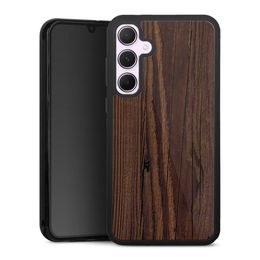 DeinDesign Galaxy A55 5G Handy Gallery Case Handyh&uuml;lle 9H Geh&auml;rtetes Glas R&uuml;ckseite H&uuml;lle Wood Wooden Look Nut Tree Gallery Case