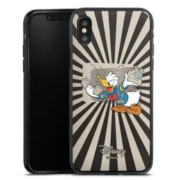 DeinDesign iPhone X Handy Silikon H&uuml;lle Case schwarz Handyh&uuml;lle Official Licensed Product Donald Duck Disney