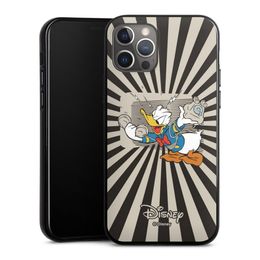 DeinDesign iPhone 12 Pro Handy Silikon H&uuml;lle Case schwarz Handyh&uuml;lle Official Licensed Product Donald Duck Disney