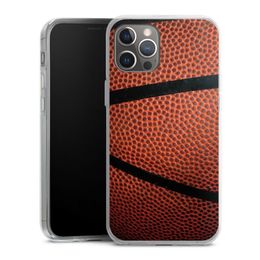 DeinDesign iPhone 12 Pro Max Handy Silikon H&uuml;lle Case transparent Handyh&uuml;lle Ball Sports Basketball Silikon Case