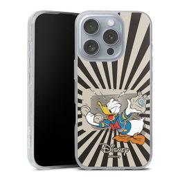 DeinDesign iPhone 16 Pro Handy Silikon H&uuml;lle Case transparent Handyh&uuml;lle Official Licensed Product Donald Duck Disney Silikon Case