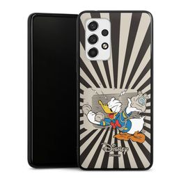 DeinDesign Galaxy A53 5G Handy Silikon H&uuml;lle Case schwarz Handyh&uuml;lle Disney Official Licensed Product Donald Duck