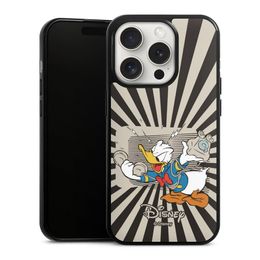DeinDesign iPhone 15 Pro Handy Slim Case extra d&uuml;nn Silikon Handyh&uuml;lle schwarz H&uuml;lle Official Licensed Product Donald Duck Disney Silikon Slim Case