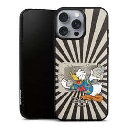 DeinDesign iPhone 16 Pro Max Handy Slim Case extra d&uuml;nn Silikon Handyh&uuml;lle schwarz H&uuml;lle Official Licensed Product Donald Duck Disney Silikon Slim Case
