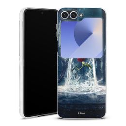 DeinDesign Galaxy Z Flip 7 FE Handy Hard Case Schutzh&uuml;lle transparent Smartphone Handy H&uuml;lle The Beauty And The Beast Disney Princess Rose Hard Case