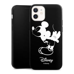 DeinDesign iPhone 12 mini Handy Slim Case extra d&uuml;nn Silikon Handyh&uuml;lle schwarz H&uuml;lle Official Licensed Product Disney Mickey Mouse Silikon Slim Case