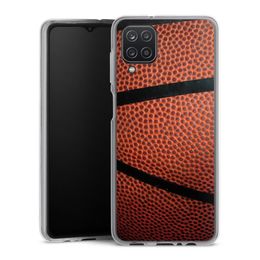 DeinDesign Galaxy A12 Handy Silikon H&uuml;lle Case transparent Handyh&uuml;lle Ball Sports Basketball Silikon Case