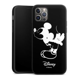 DeinDesign iPhone 12 Pro Handy Premium Silikon H&uuml;lle Handyh&uuml;lle schwarz Case Official Licensed Product Disney Mickey Mouse Silikon Premium Case