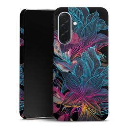DeinDesign Galaxy A36 5G Handy Premium Case Smartphone Handyh&uuml;lle Schutzh&uuml;lle matt Colourful Flowers Neon Premium Case