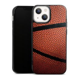 DeinDesign iPhone 13 Mini Handy Slim Case extra d&uuml;nn Silikon Handyh&uuml;lle schwarz H&uuml;lle Ball Sports Basketball Silikon Slim Case