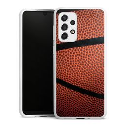 DeinDesign Galaxy A33 5G Handy Silikon H&uuml;lle Case wei&szlig; Handyh&uuml;lle Sports Ball Basketball Silikon Case