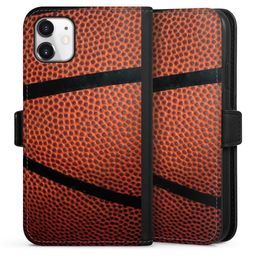 DeinDesign iPhone 11 Handy Klapph&uuml;lle Handyh&uuml;lle aus Kunst Leder schwarz Flip Case Ball Sports Basketball Sideflip mit Lasche