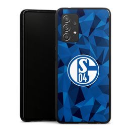DeinDesign Galaxy A52s 5G Handy Silikon H&uuml;lle Case schwarz Handyh&uuml;lle Muster Camouflage Fc Schalke 04