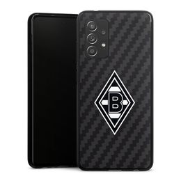 DeinDesign Galaxy A52s 5G Handy Silikon H&uuml;lle Case schwarz Handyh&uuml;lle Carbon Gladbach Borussia M&ouml;nchengladbach