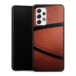 DeinDesign Galaxy A53 5G Handy Silikon H&uuml;lle Case schwarz Handyh&uuml;lle Ball Sports Basketball