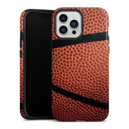 DeinDesign iPhone 13 Pro Max Handy Panzer Handyh&uuml;lle robuste Outdoor H&uuml;lle Schutzh&uuml;lle gl&auml;nzend Ball Sports Basketball Tough Case