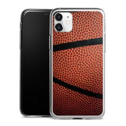 DeinDesign iPhone 11 Handy Slim Case Silikon Handyh&uuml;lle transparent H&uuml;lle extra d&uuml;nn Ball Sports Basketball Silikon Slim Case