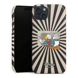 DeinDesign iPhone 15 Plus Handy Premium Case Smartphone Handyh&uuml;lle Schutzh&uuml;lle gl&auml;nzend Official Licensed Product Donald Duck Disney Premium Case