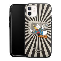 DeinDesign iPhone 12 Handy Silikon H&uuml;lle Case schwarz Handyh&uuml;lle Donald Duck Official Licensed Product Disney