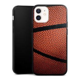 DeinDesign iPhone 12 mini Handy Slim Case extra d&uuml;nn Silikon Handyh&uuml;lle schwarz H&uuml;lle Ball Sports Basketball Silikon Slim Case