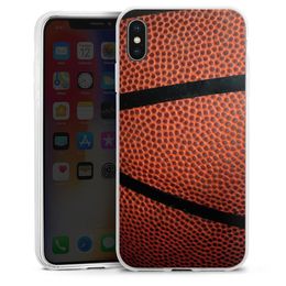 DeinDesign iPhone Xs Max Handy Silikon H&uuml;lle Case transparent Handyh&uuml;lle Ball Sports Basketball Silikon Case