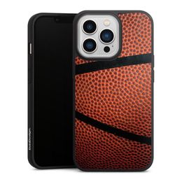 DeinDesign iPhone 13 Pro Handy Premium Silikon H&uuml;lle Handyh&uuml;lle schwarz Case Ball Sports Basketball Silikon Premium Case