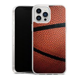 DeinDesign iPhone 13 Pro Max Handy Silikon H&uuml;lle Case transparent Handyh&uuml;lle Ball Sports Basketball Silikon Case