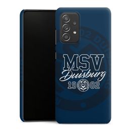 DeinDesign Galaxy A52s 5G Handy Premium Case Smartphone Handyh&uuml;lle Schutzh&uuml;lle matt Msv Duisburg Merchandise Soccer Premium Case