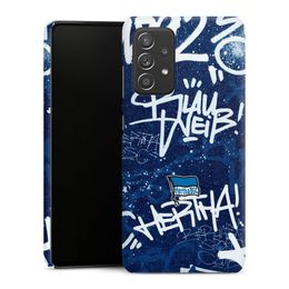 DeinDesign Galaxy A52s 5G Handy Premium Case Smartphone Handyh&uuml;lle Schutzh&uuml;lle matt Hertha Bsc Graffiti Official Licensed Product Premium Case
