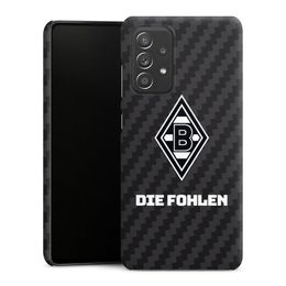 DeinDesign Galaxy A52s 5G Handy Premium Case Smartphone Handyh&uuml;lle Schutzh&uuml;lle matt Gladbach Carbon Borussia M&ouml;nchengladbach Premium Case